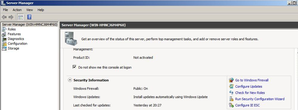 Disabling Internet Explorer Enhanced Security On Windows Server 2008 Graham Walsh